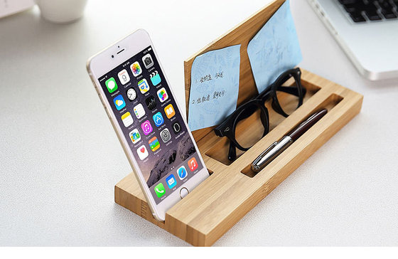 Carbonized bamboo phone stand tablet kickstand with a Pen holder for iphoneX 7plus for samsung S7 EDGE