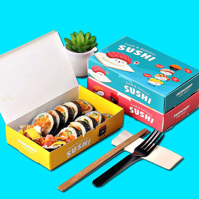 Sushi egg tart Pizza Environmental Single copper paper Colorful box package