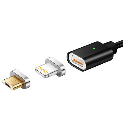 Type c iPhone lighting micro usb Magnet adsorption braid USB cable