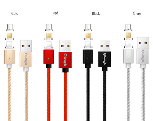 Type c iPhone lighting micro usb Magnet adsorption braid USB cable