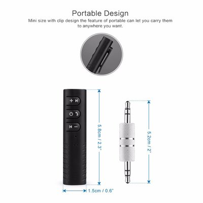 Newest car bluetooth receiver 3.5 mm DC handsfree calling aux car kit speaker OEM order welcomed for iPhoneX 7plus