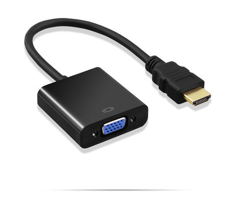 HDMI to VGA white adapter support 1080P HD TV Oxygen free copper converter