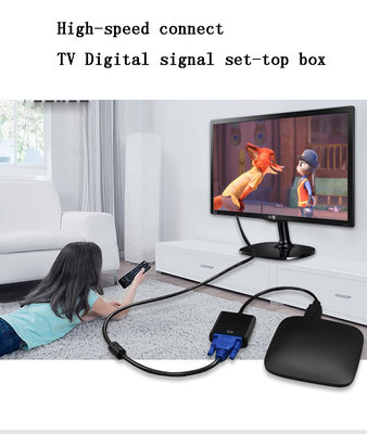 HDMI to VGA white adapter support 1080P HD TV Oxygen free copper converter