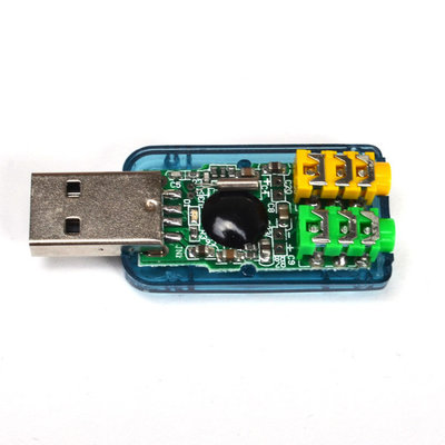 Blue Male USB 5.1 External independent sound card with CM108 chip support DirectSound 3D effect