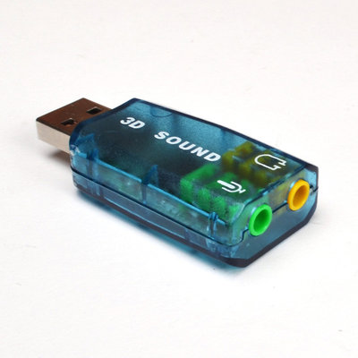 Blue Male USB 5.1 External independent sound card with CM108 chip support DirectSound 3D effect
