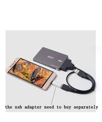 Double USB 2.0 male to SATA 3 converter fit for 2.5 inch Mobile hard disk support UASP OTG functions