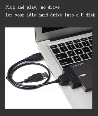 Double USB 2.0 male to SATA 3 converter fit for 2.5 inch Mobile hard disk support UASP OTG functions