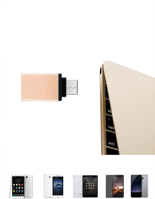 Type c 3.1 to USB3.0 female gold aluminum alloy adapter support  OTG functions