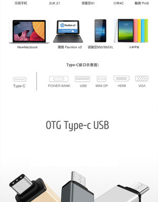 Type c 3.1 to USB3.0 female gold aluminum alloy adapter support  OTG functions