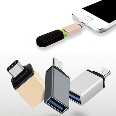 Type c 3.1 to USB3.0 female gold aluminum alloy adapter support  OTG functions