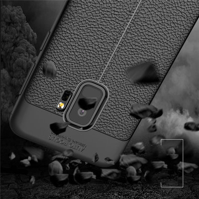 New design Soft TPU mobile phone case For Samsung Galaxy S9 Litchi leather TPU case