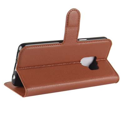 2018 Litchi Pattern Flip PU Leather Holder Stand Card Slot Cellphone Case Wallet for Samsung Galaxy S9
