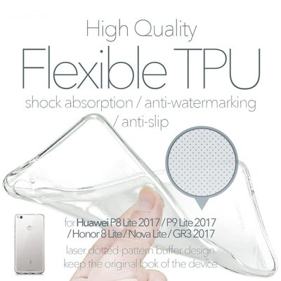 Hot Back Protective Cover TPU Crystal Slim Clear Phone Case for HUAWEI P9 lite (2017)