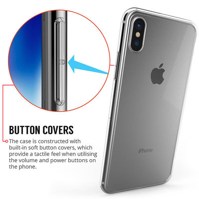 For Iphone X 0.3 mm Slim Phone Case Transparent Silicon Soft TPU Clear Back Cover