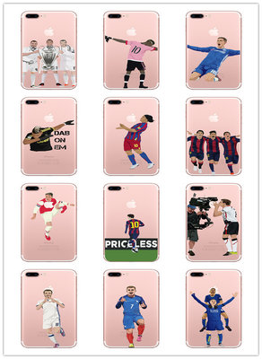 Custom made soft TPU transparent clear football team basketball soccer phone case for iphone 8