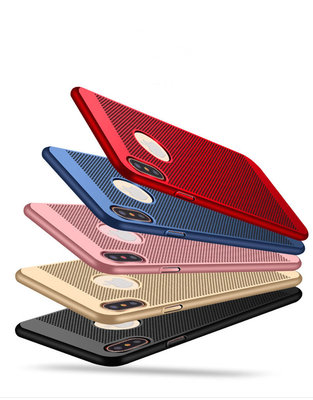 Breathable Heat dissipation hard pc mesh net mobile phone case for iphone X back cover