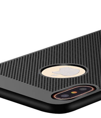 Breathable Heat dissipation hard pc mesh net mobile phone case for iphone X back cover