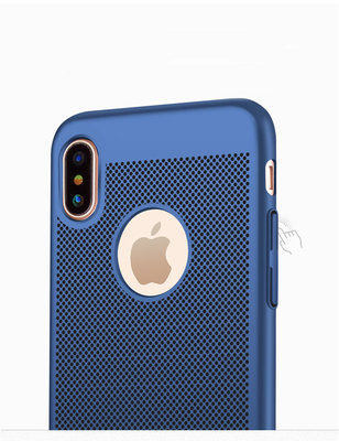 Breathable Heat dissipation hard pc mesh net mobile phone case for iphone X back cover