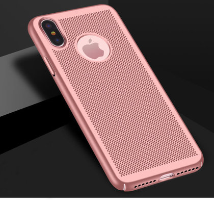 Breathable Heat dissipation hard pc mesh net mobile phone case for iphone X back cover