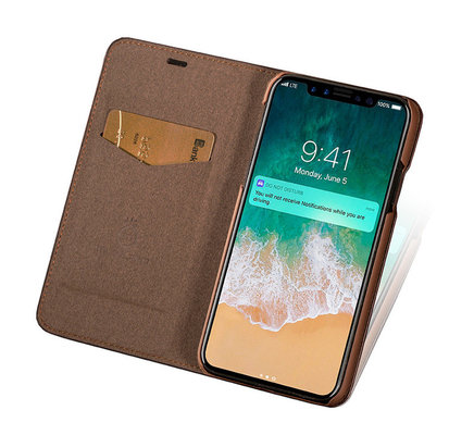 Retro Leather Flip Cover For iphone X Protective Wallet Phone Case Cover
