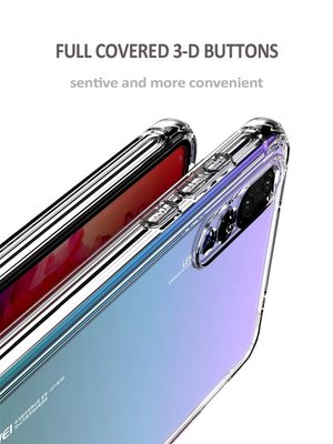 Air Cushion Transparent dust-proof shockproof TPU  Phone Caser for Huawei P20 Clear Case