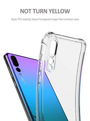 Air Cushion Transparent dust-proof shockproof TPU  Phone Caser for Huawei P20 Clear Case