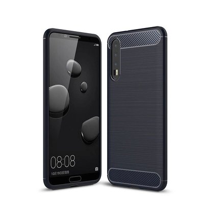 Ultra Slim Brush Carbon Fiber Pattern Soft TPU Mobile Phone Case For Huawei P20 Back Cover