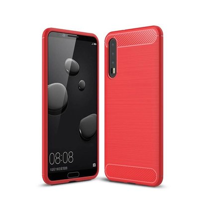 Ultra Slim Brush Carbon Fiber Pattern Soft TPU Mobile Phone Case For Huawei P20 Back Cover