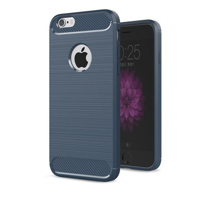 Carbon Fiber Pattern Soft TPU Shockproof Mobile Phone Case for iPhone 8 Plus