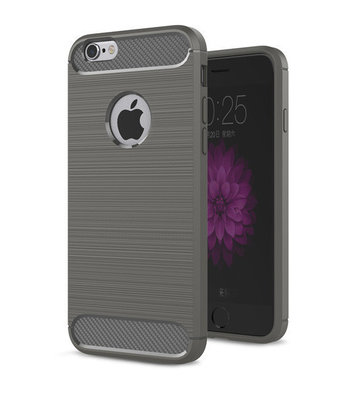Carbon Fiber Pattern Soft TPU Shockproof Mobile Phone Case for iPhone 8 Plus