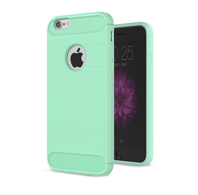 Carbon Fiber Pattern Soft TPU Shockproof Mobile Phone Case for iPhone 8 Plus