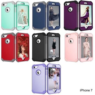 3 in 1 Robot Full Protective Air Cushion Phone Cover Shockproof Case for iPhone 8