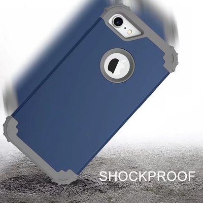3 in 1 Robot Full Protective Air Cushion Phone Cover Shockproof Case for iPhone 8