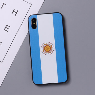 2018 football world cup national flag uv printing silicone tpu soft custom phone case for iphone x
