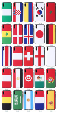 2018 football world cup national flag uv printing silicone tpu soft custom phone case for iphone x