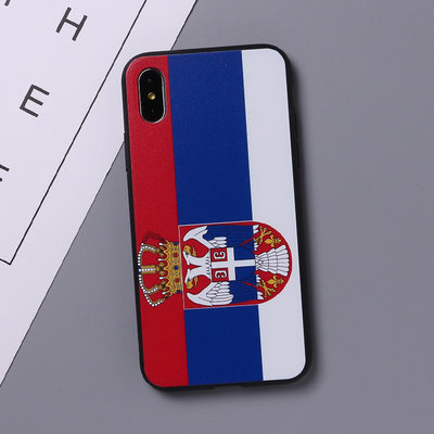 2018 World Cup TPU PC Soft Custom Printed Country Flag Phone Case For iPhone 8 Plus