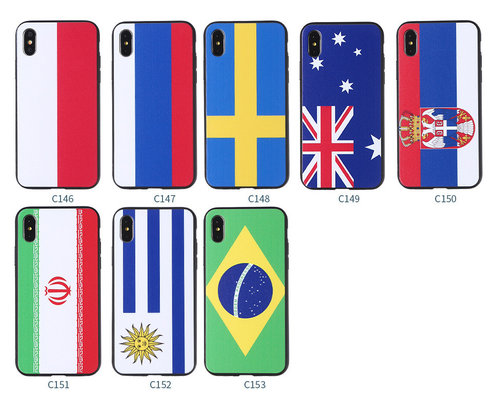 2018 World Cup TPU PC Soft Custom Printed Country Flag Phone Case For iPhone 8 Plus