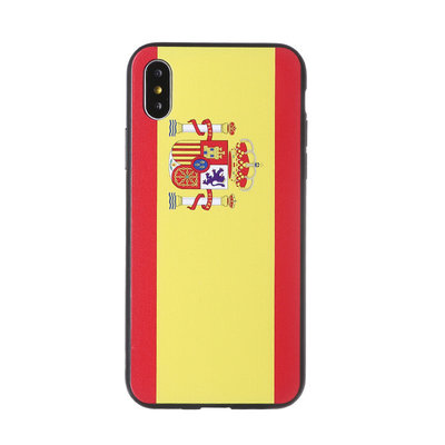 Top selling UK Germany USA Brazil Spain international flags pattern custom logo cell phone case for iphone 8