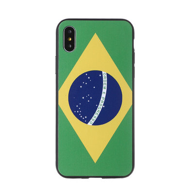 Top selling UK Germany USA Brazil Spain international flags pattern custom logo cell phone case for iphone 8