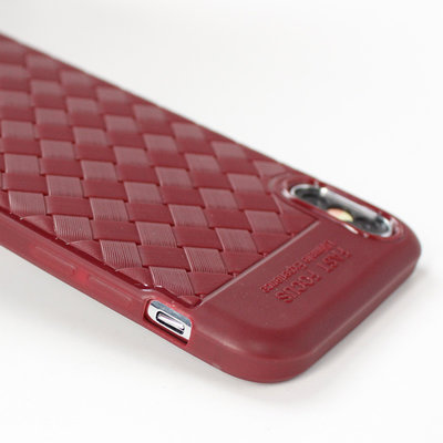 New Arrival Braided Weave Pattern TPU Soft Silicon Mobile Phone Case for iphone X