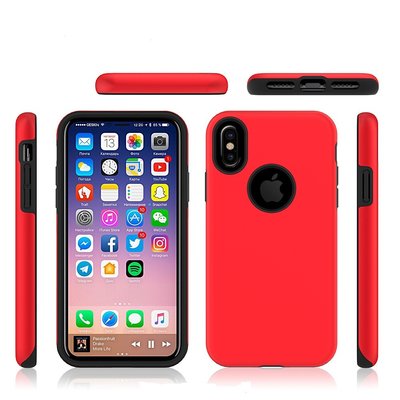 Anti-Skid Shockproof Armor TPU PC 2 in 1 Combo Mobile Phone Case Cover For iPhone X 8 7 6 Plus