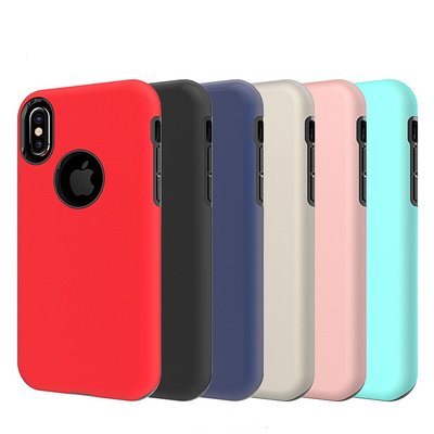 Anti-Skid Shockproof Armor TPU PC 2 in 1 Combo Mobile Phone Case Cover For iPhone X 8 7 6 Plus