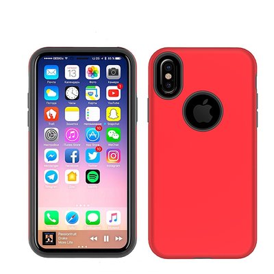 Anti-Skid Shockproof Armor TPU PC 2 in 1 Combo Mobile Phone Case Cover For iPhone X 8 7 6 Plus