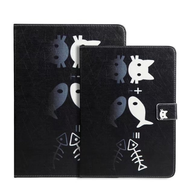 Ultra Slim Cat Cartoon  PU Leather Magnetic Light Weight Cover Tablet Case For iPad Air
