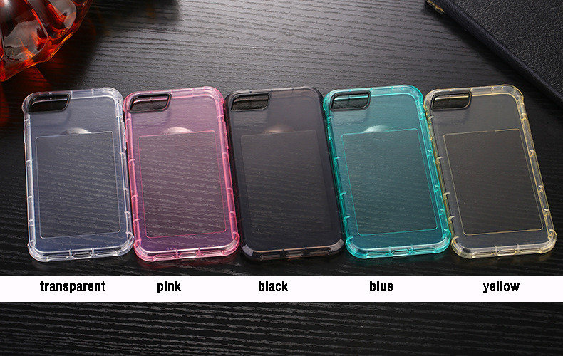 for iphone 7/8 clear credit card slots ultra thin tpu phone back cover case