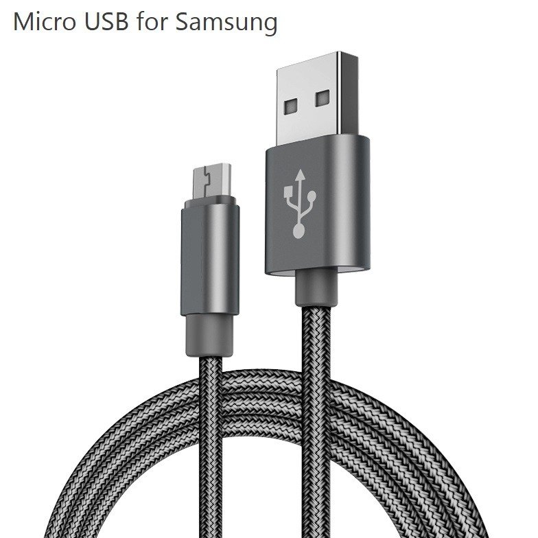 OEM Durable Copper Cord Android mobile phone Nylon braided Fast Quick Charge Data USB Cable For Samsung Phone