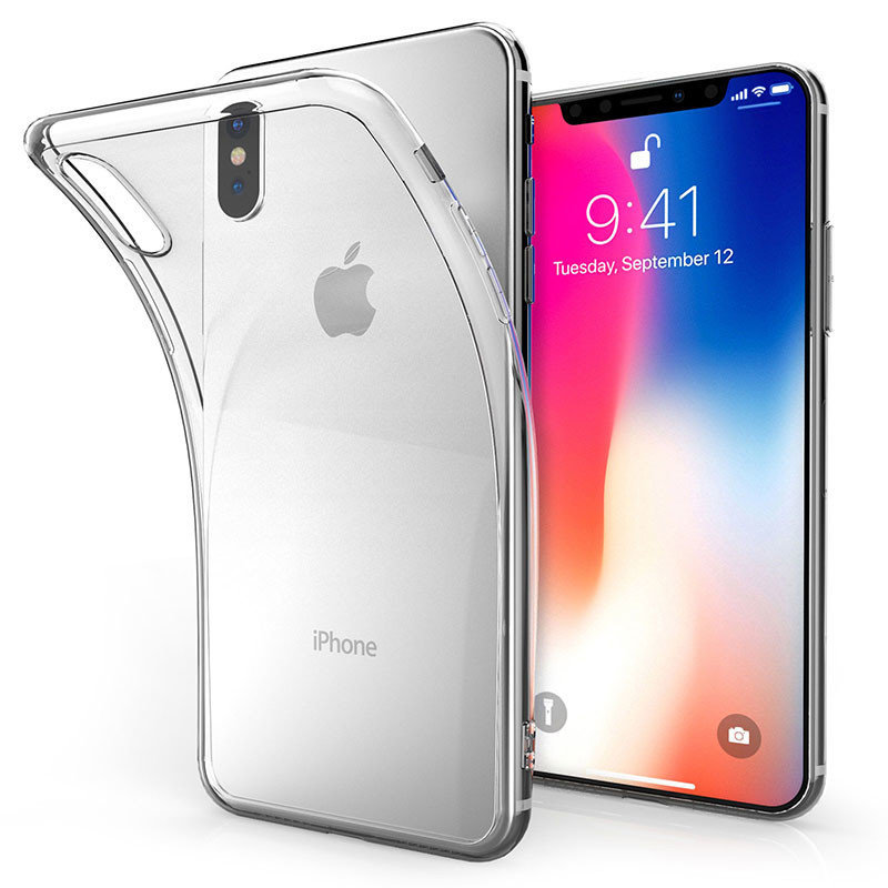 For Iphone X 0.3 mm Slim Phone Case Transparent Silicon Soft TPU Clear Back Cover