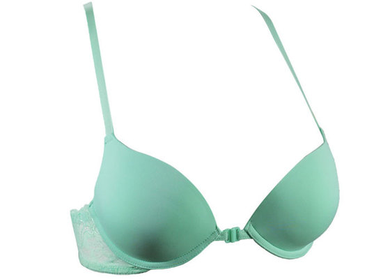 La fermeture avant vert clair confortable soulèvent la dentelle sensible de Racerback de soutien-gorge