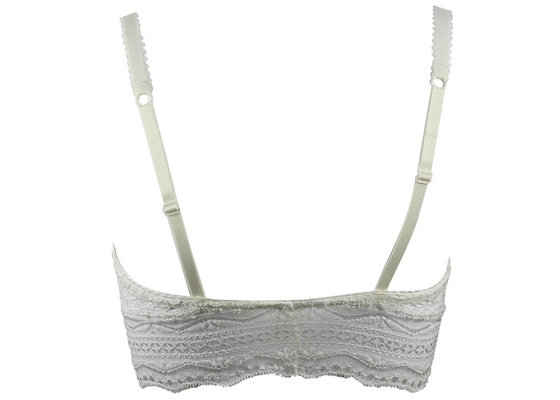 Soutien-gorge sans fil de tasse de dames de bonbon de dentelle de pull mou flexible blanc de Bralettes