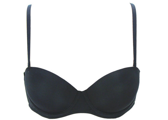 Soutien-gorge élevant blanc de décolleté de noir de soutien-gorge d'Underwire capitonné par cru rétro lisse